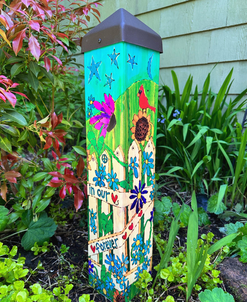 When Cardinals Appear Art Pole (Bereavement) - 20" – Painted Peace ...