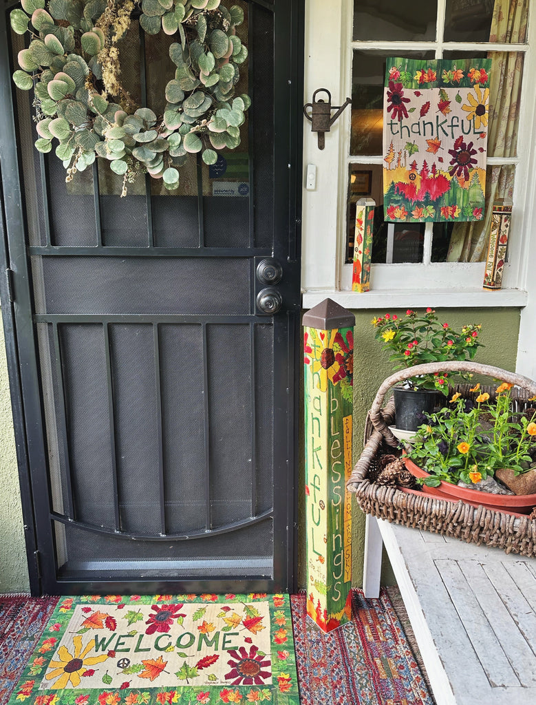Welcome....The Leaves Are Falling Doormat – Painted Peace - the Art of ...