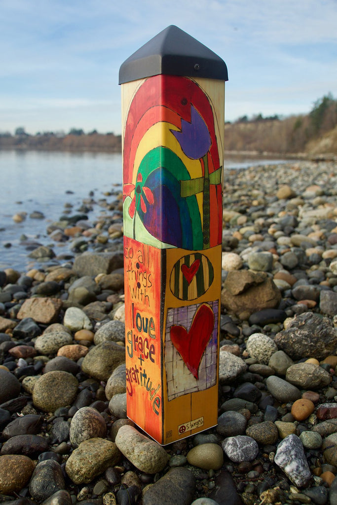 Live Simply Art Pole - 20" – Painted Peace - the Art of Stephanie Burgess
