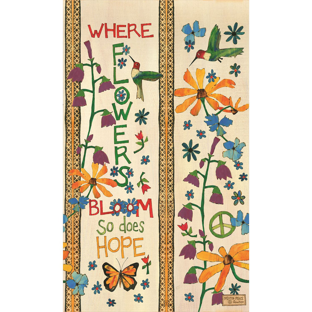 Where Flowers Bloom So Does Hope Mini Pole - 13 inch - NEW – Painted ...