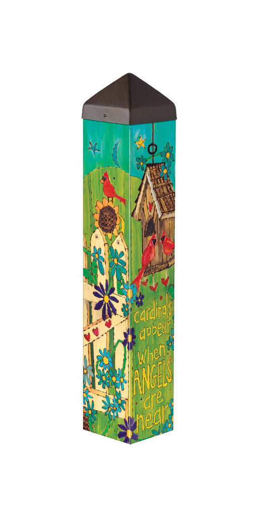 When Cardinals Appear Art Pole (Bereavement) - 20" – Painted Peace ...