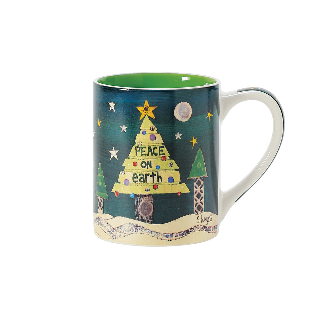 Peace On Earth Ceramic Mug – Painted Peace - the Art of Stephanie Burgess